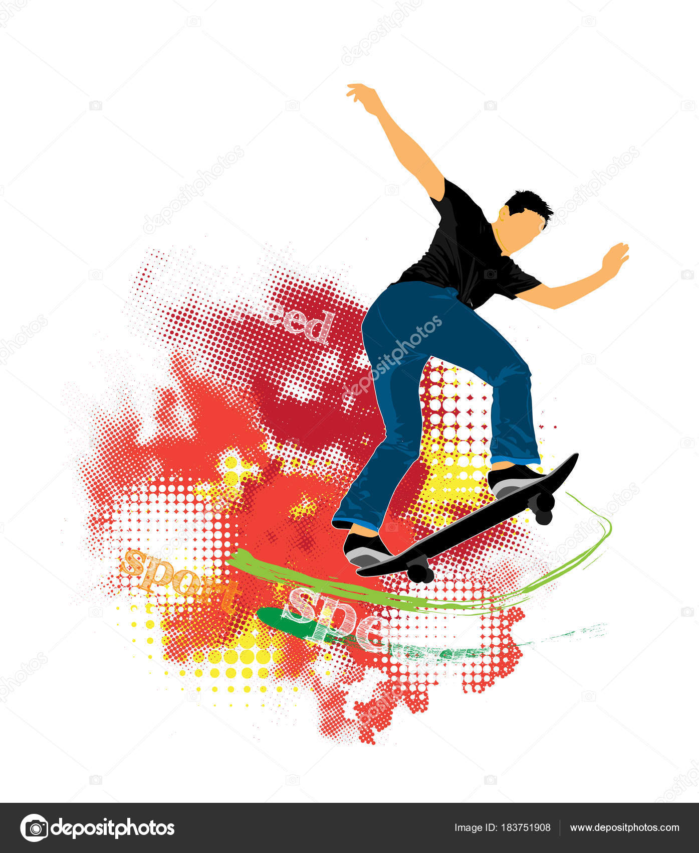 Skateboarder Jump Sport Background Stock Vector Image by ©zeber2010 ...