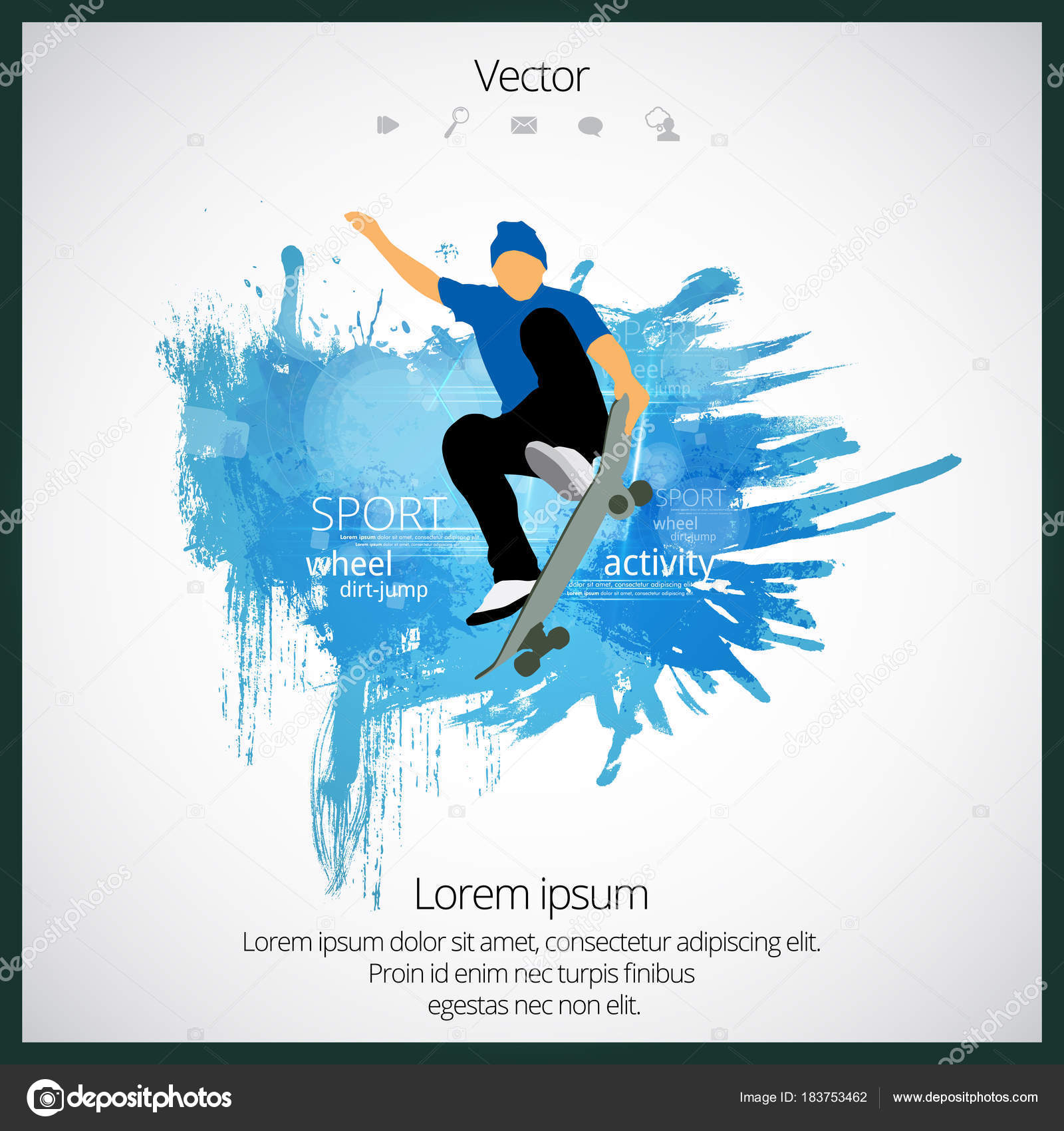 Skateboarder Jump Sport Background Stock Vector Image by ©zeber2010 ...