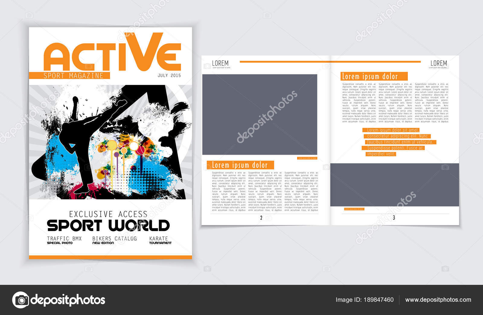 Cover Sport Active Magazine Stock Vector Image by ©zeber2010 #189847460