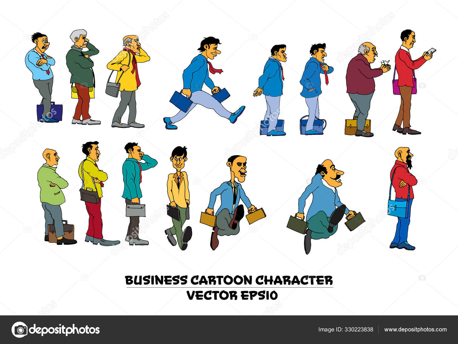 Group Cartoon Business People Vector Stock Illustration by ©zeber2010 ...