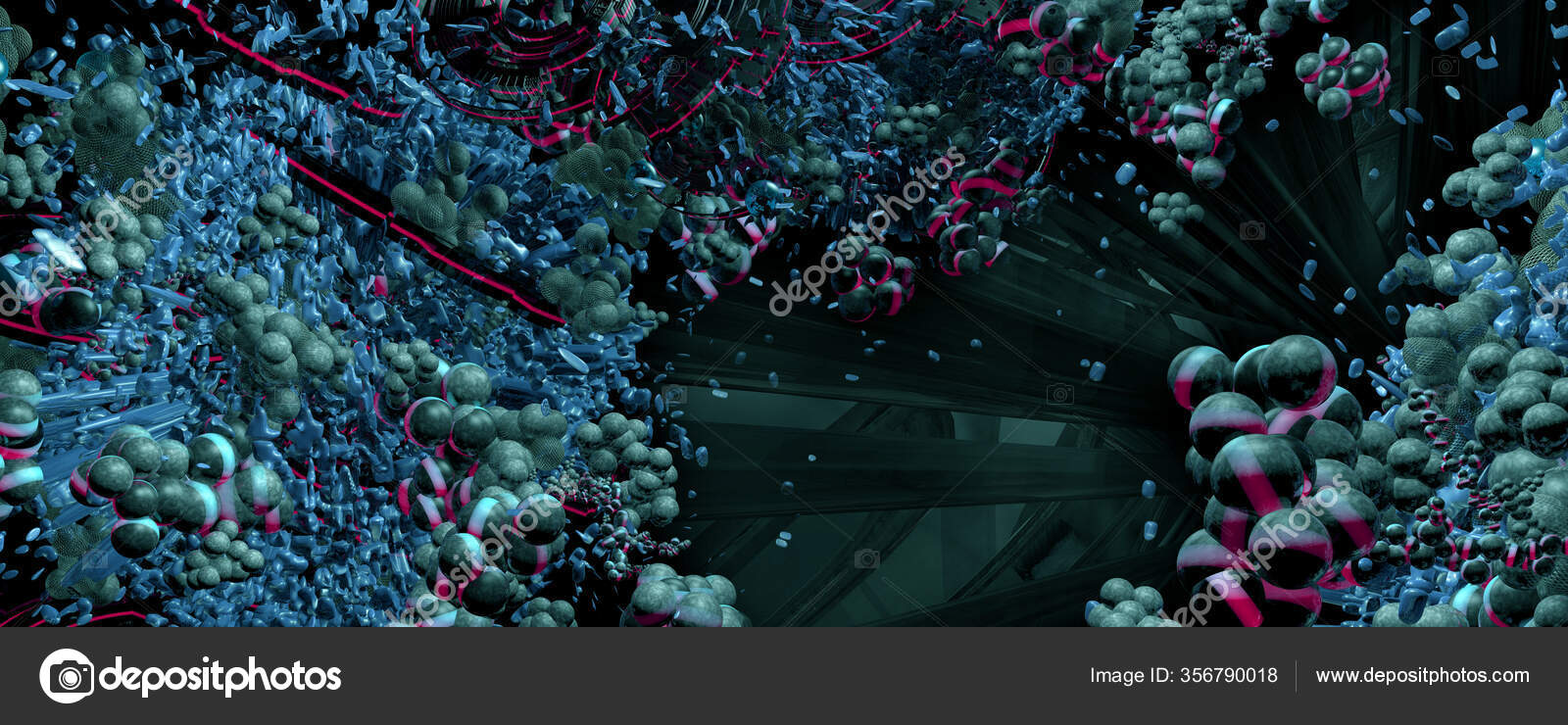 Rendering Abstract Technology Digital Tech Background — Stock Photo ...