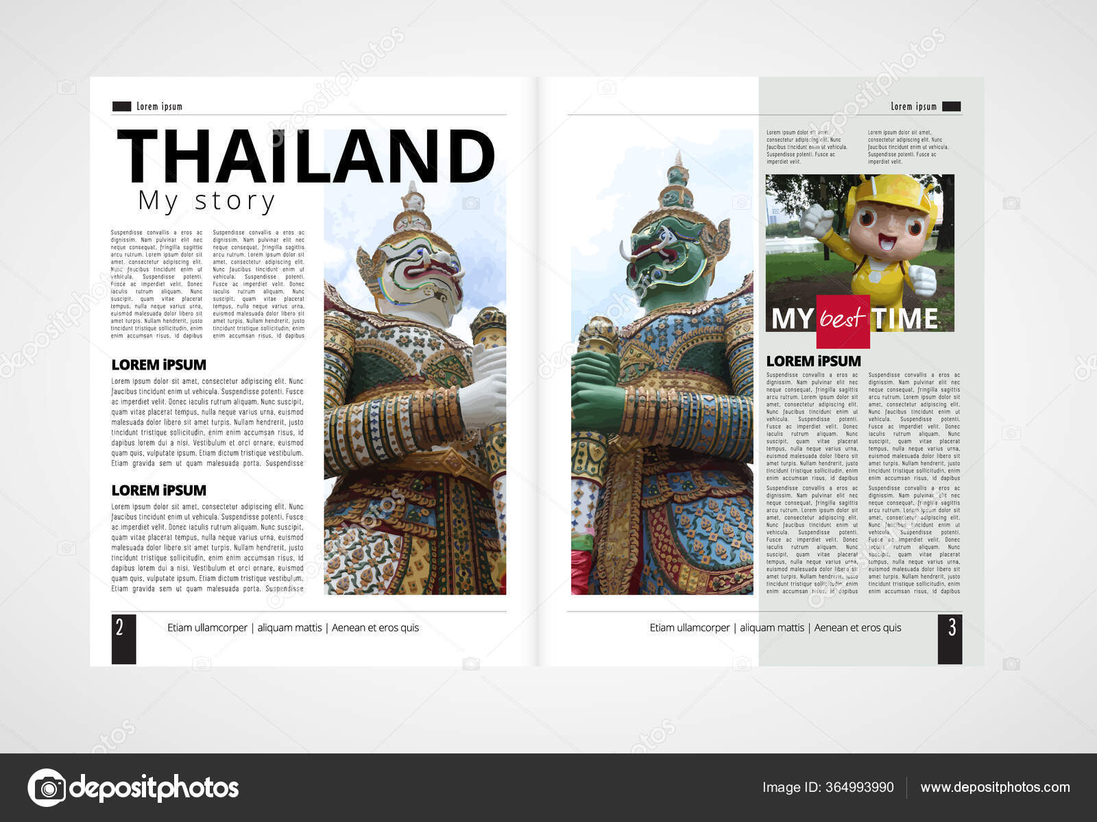 Plantilla Diseño Vectorial Listo Para Uso Para Folleto Informe Anual ...