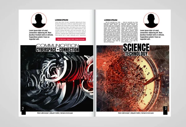 Science magazine layout Stock fotók, Science magazine layout ...