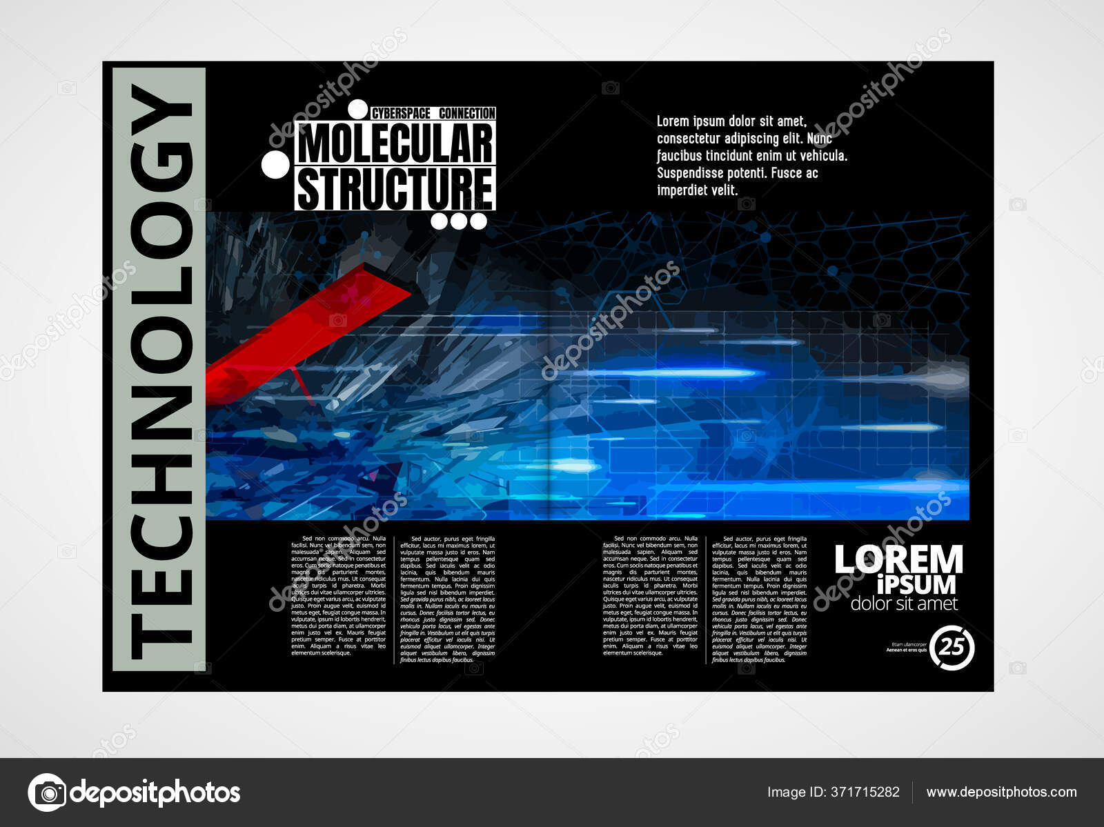 Design Templates Brochure Magazine Flyer Booklet Technology Concept ...