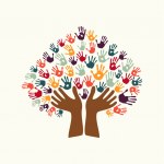 Colorful solidarity hand tree Stock Vector by ©cienpies 27643161