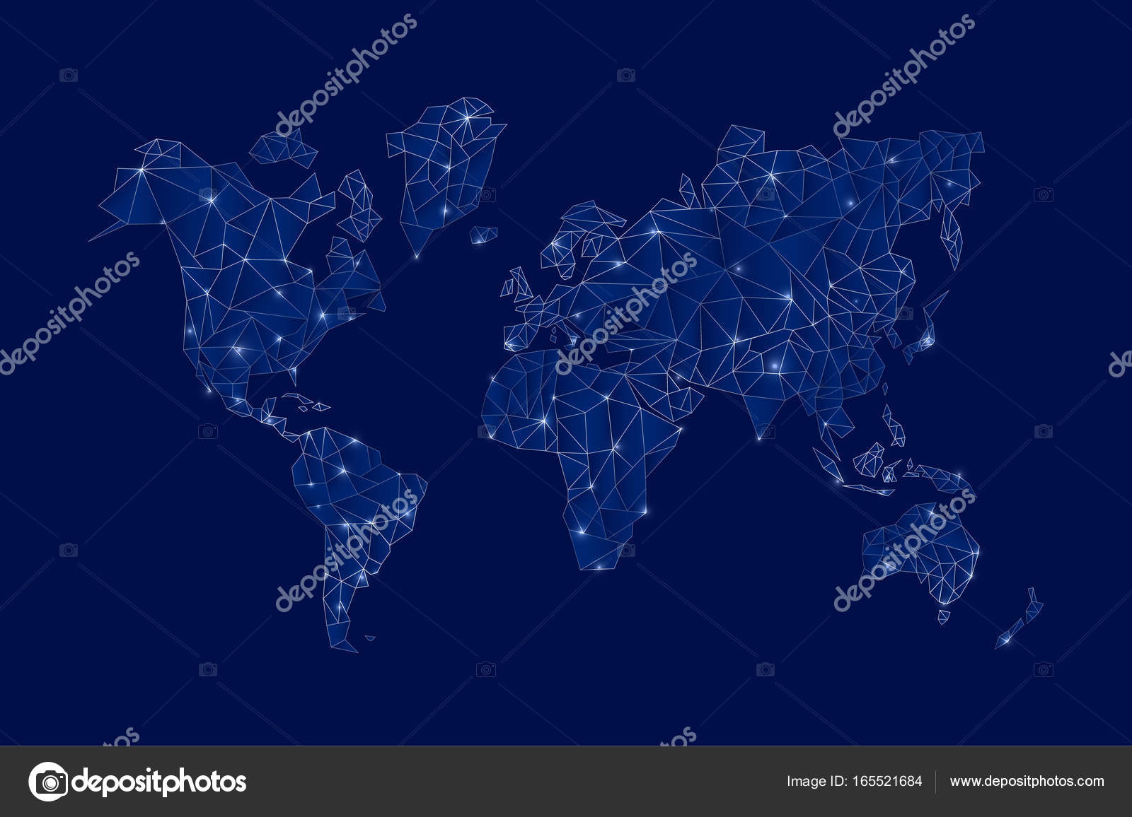 Modern digital world map technolgoy concept design Stock Vector by ...