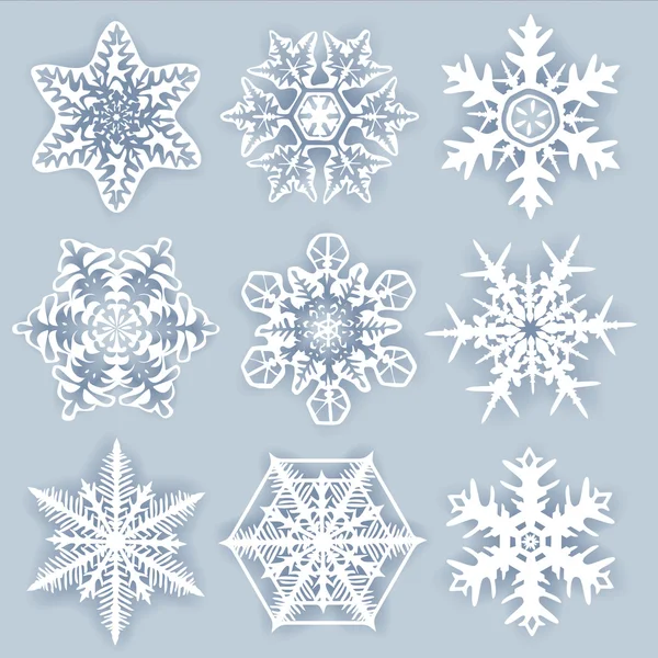 Cold crystal snowflakes - vector set Stock Vector Image by ©lakalla ...