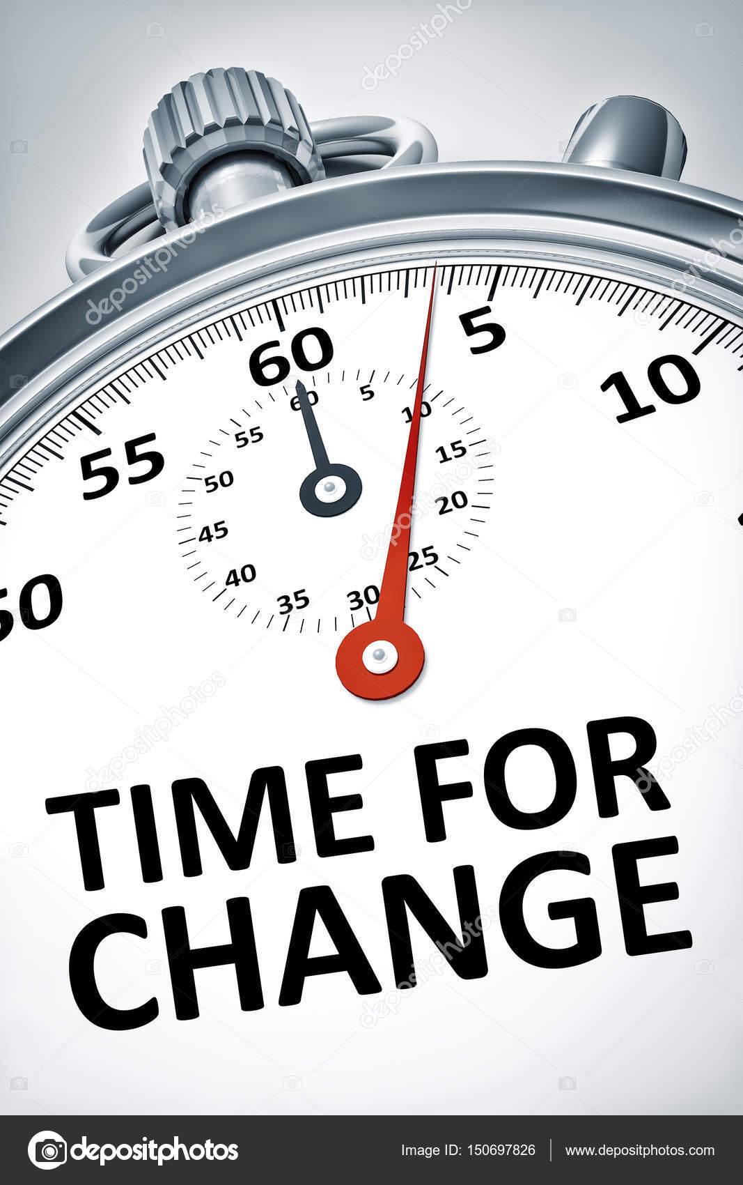 Stopwatch with text time for change — Stock Photo © magann #150697826