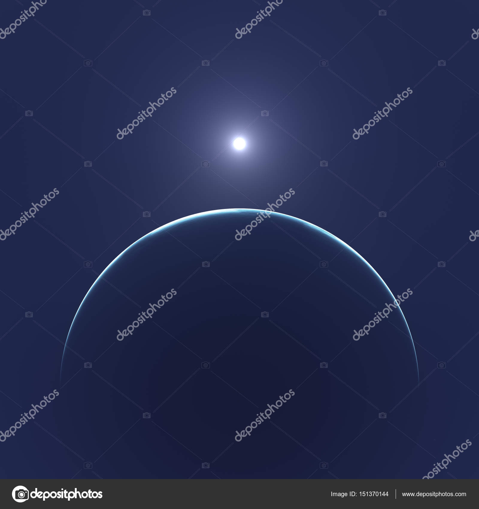 Moon and the sun view from space — Stock Photo © magann #151370144