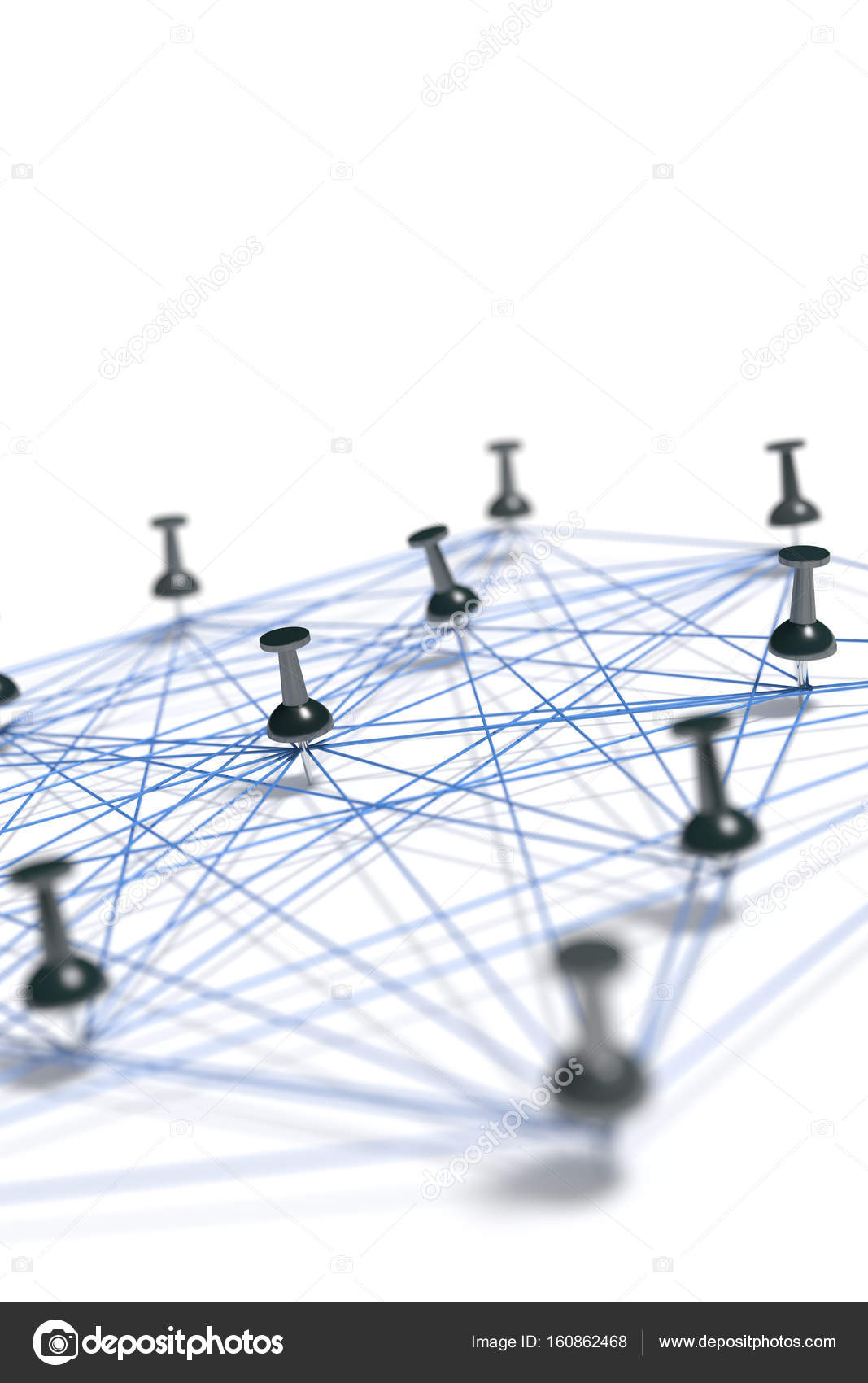 Network with pins Stock Photo by ©magann 160862468