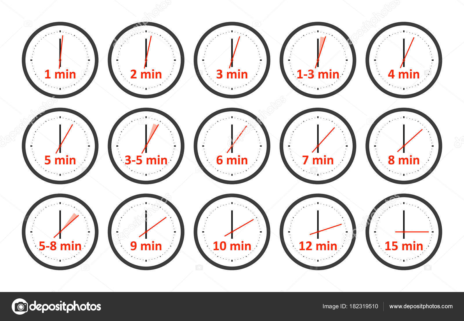 A set of clocks showing short time measurement Stock Photo by ©magann ...