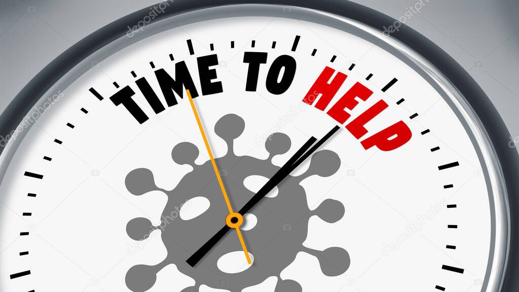 Una imagen de un reloj típico con tiempo de texto para ayudar 2022