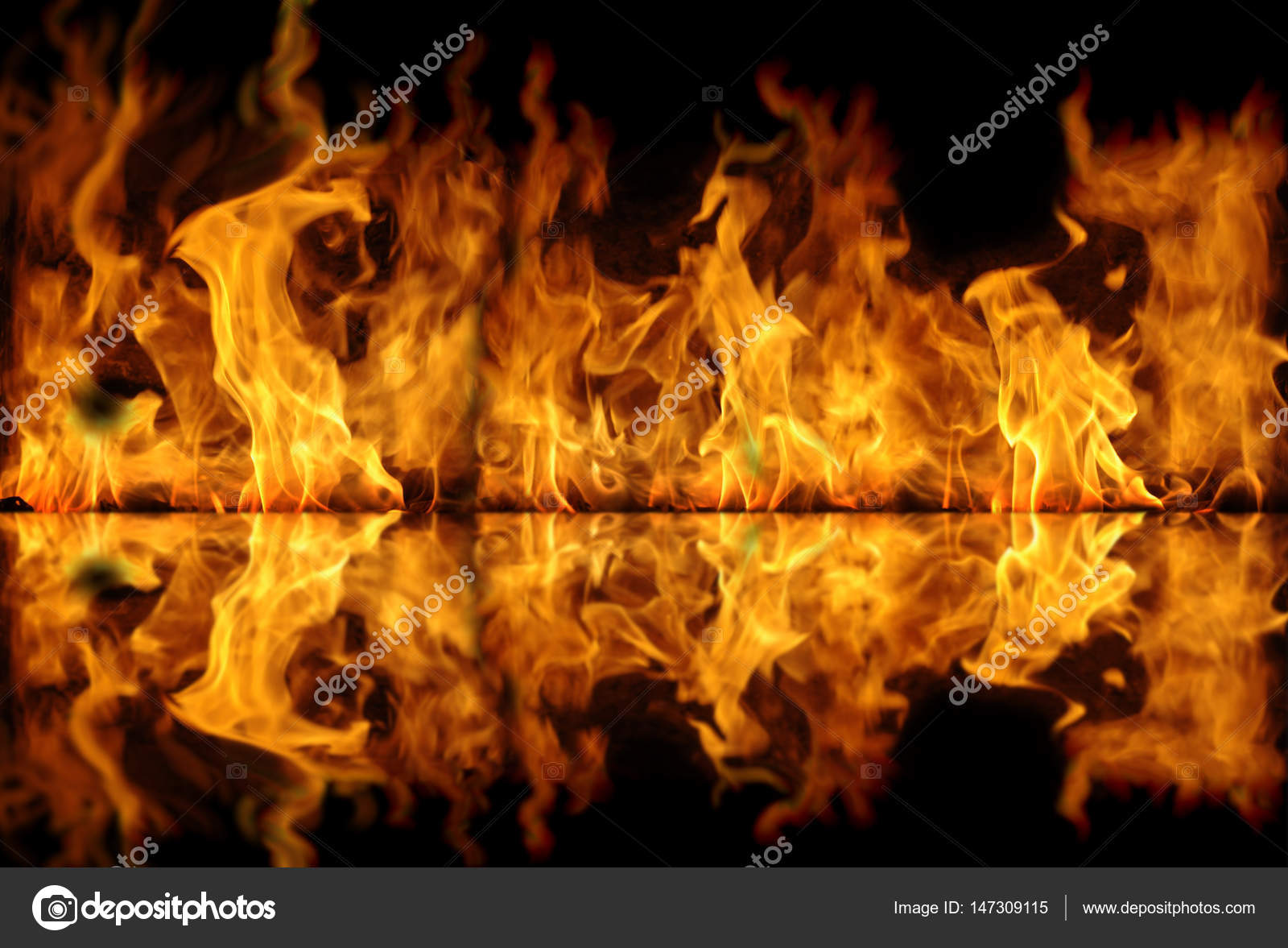 Fire and its reflecyion — Stock Photo © witoldkr1 #147309115