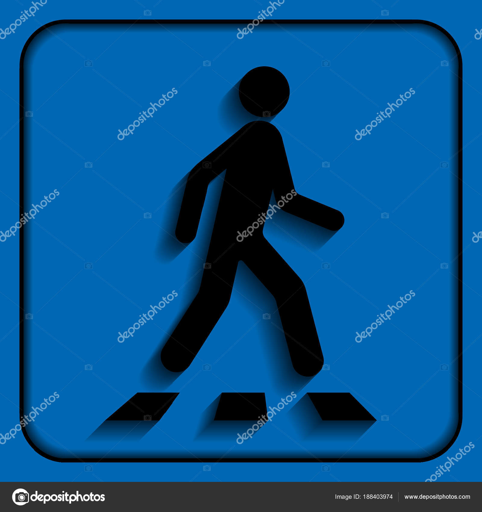 Pedestrian Crossing Crosswalk Vector Illustration Stock Vector Image by ...