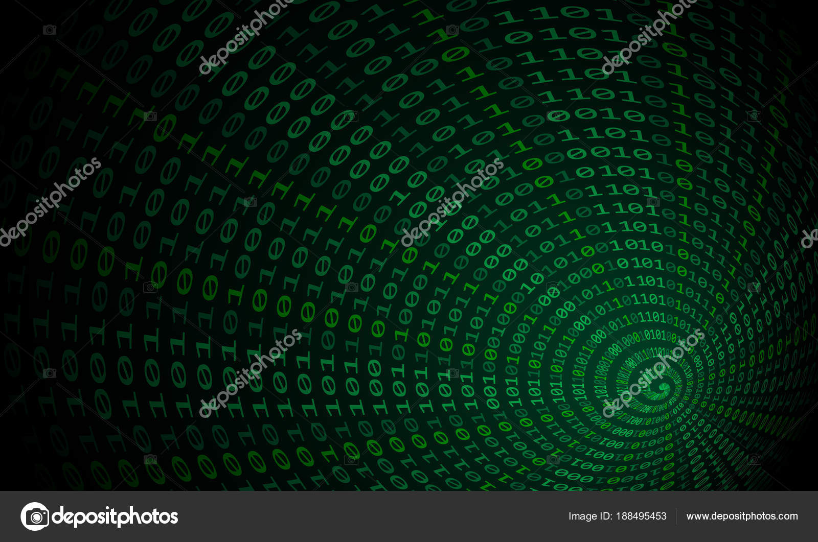 Binary Code Tunnel Vector Background Stock Vector by ©ngaga35 188495453