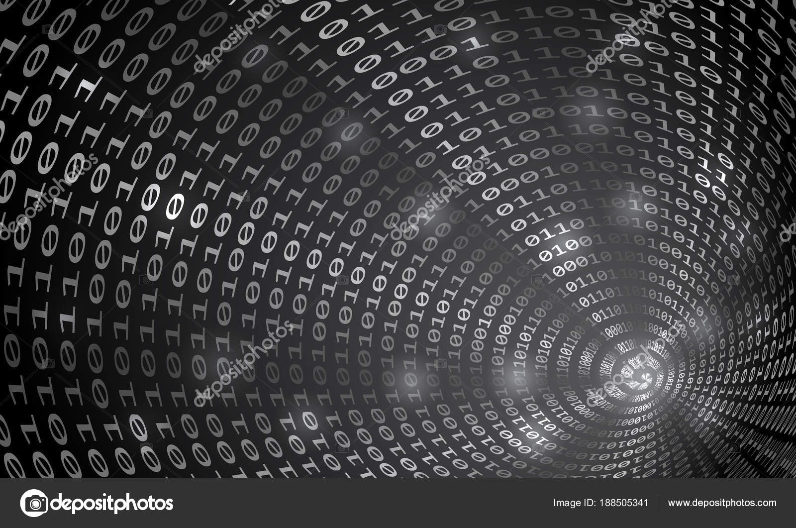 Binary Code Tunnel Vector Background Stock Vector Image by ©ngaga35 ...