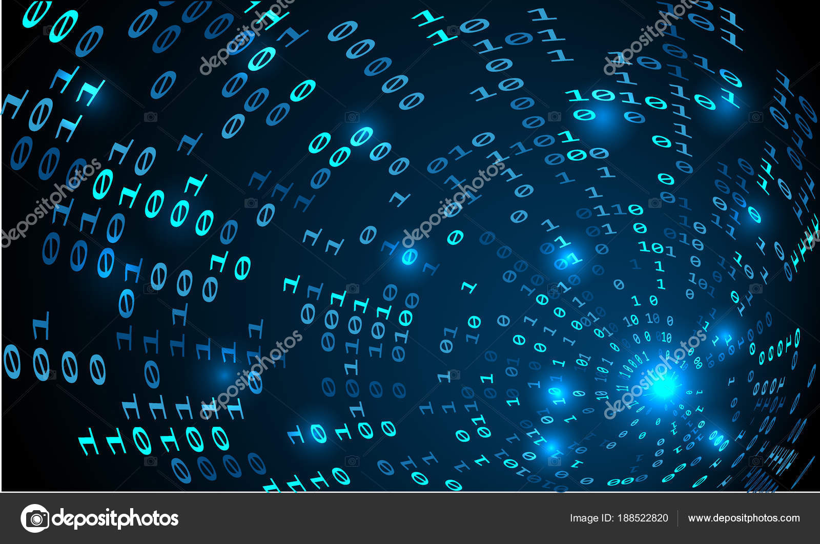 Binary Code Tunnel Vector Background Stock Vector by ©ngaga35 188522820