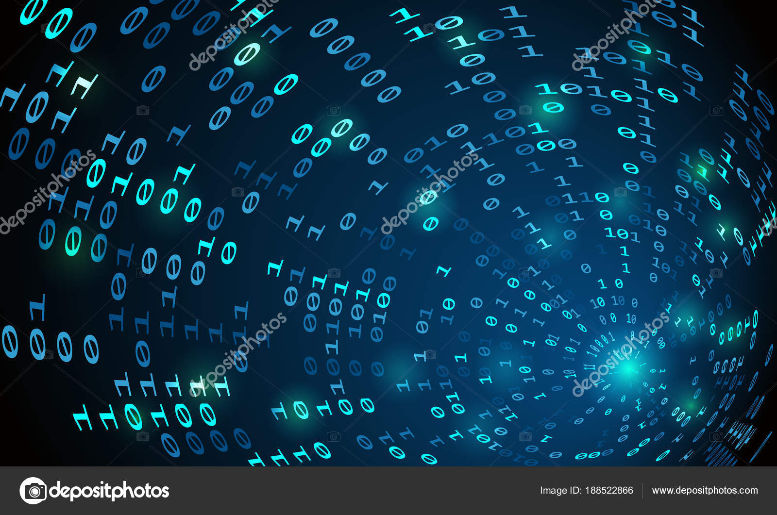 Binary Code Tunnel Vector Background Stock Vector by ©ngaga35 188522866