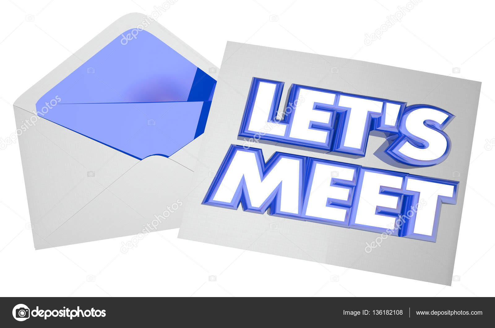Let's Meet Note Letter Stock Photo by ©iqoncept 136182108