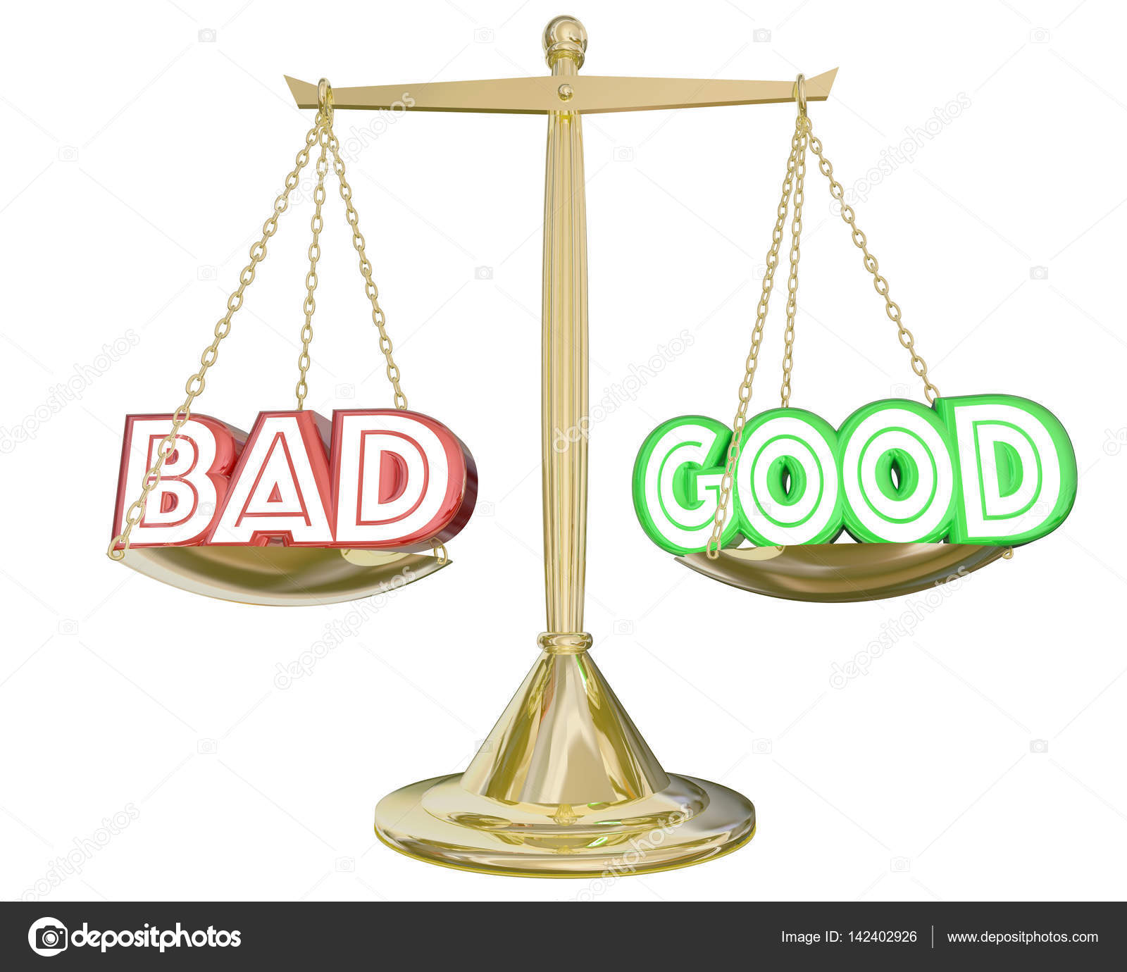 Goed Versus Slecht Teken