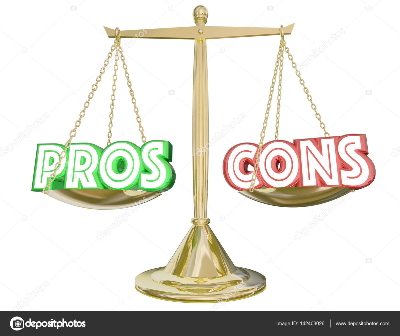 Pros Cons Scale Compare Stock Photo by ©iqoncept 142403026