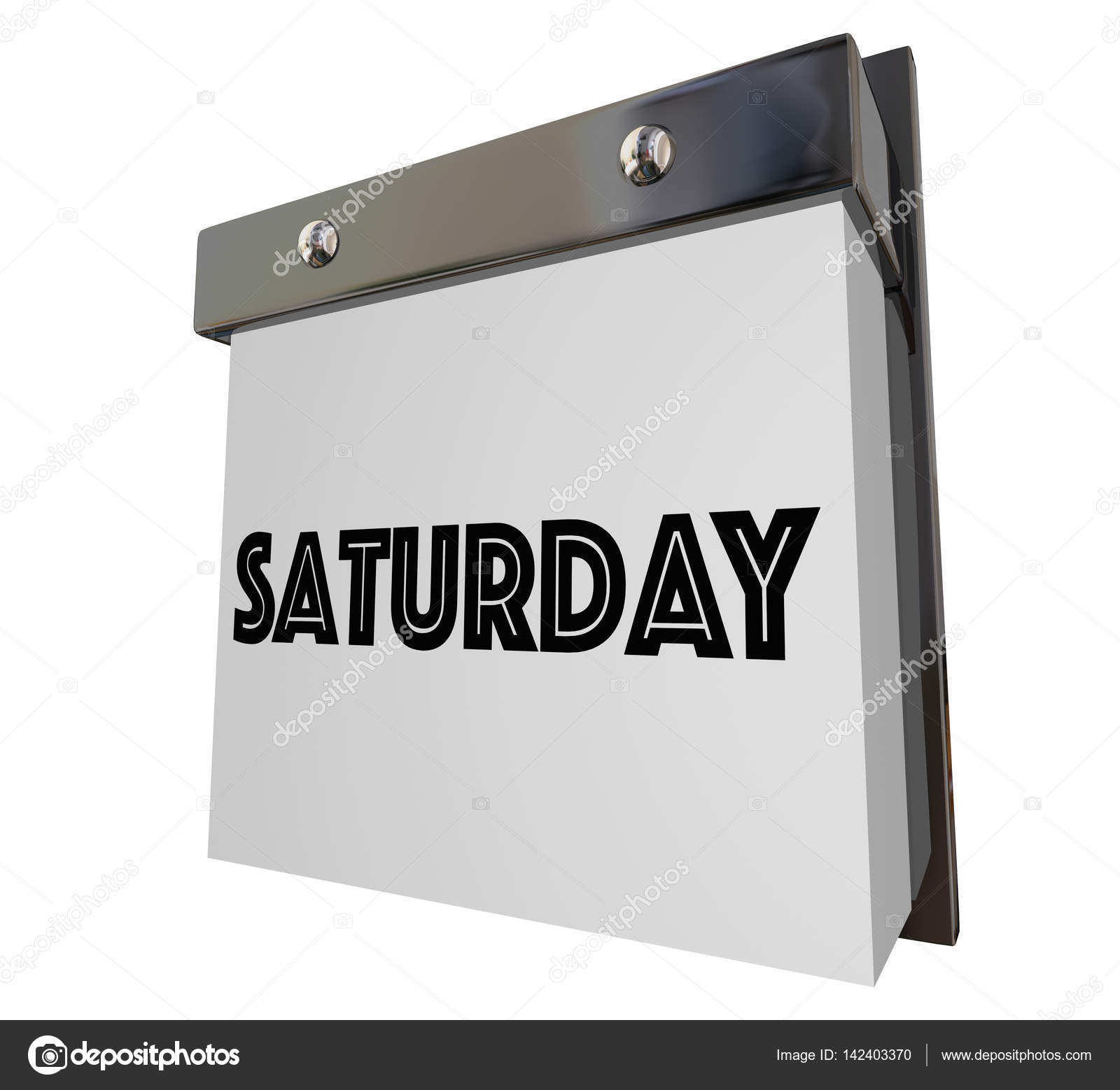 Saturday Calendar Page