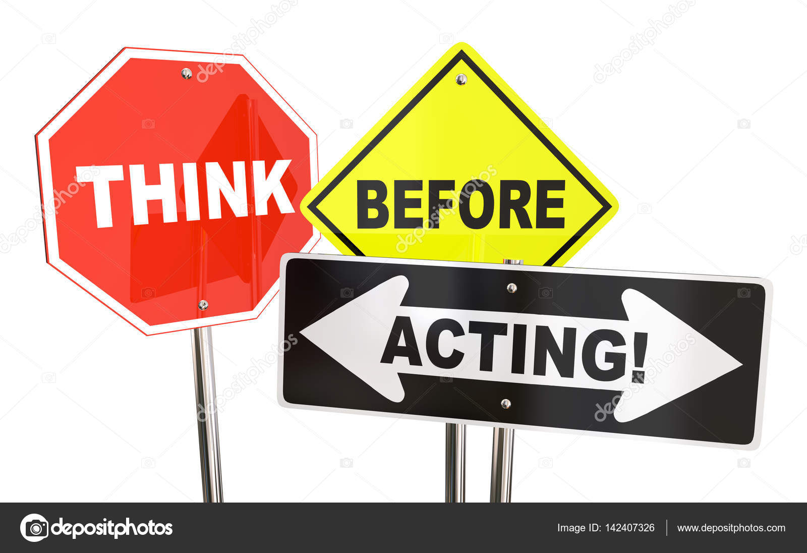 Think Before You Act Clipart