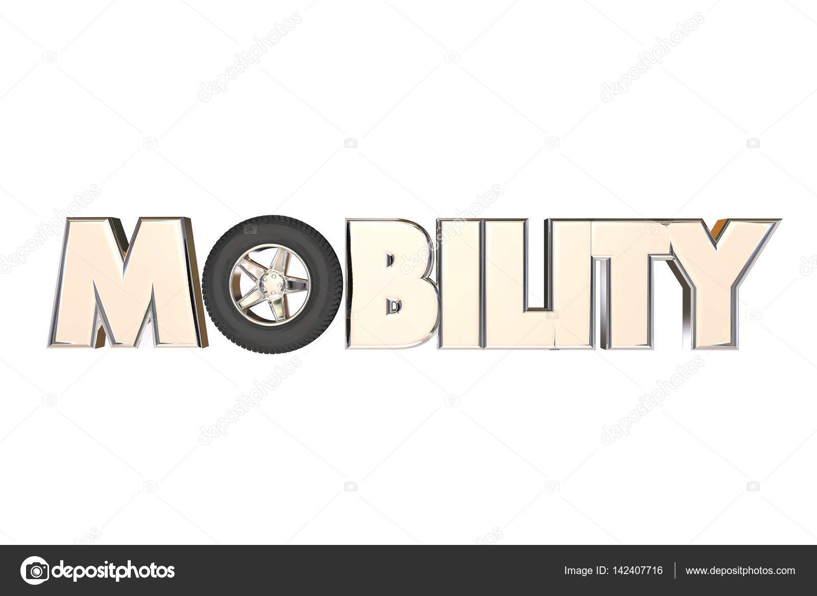 Mobility Wheel Word — Stock Photo © iqoncept #142407716