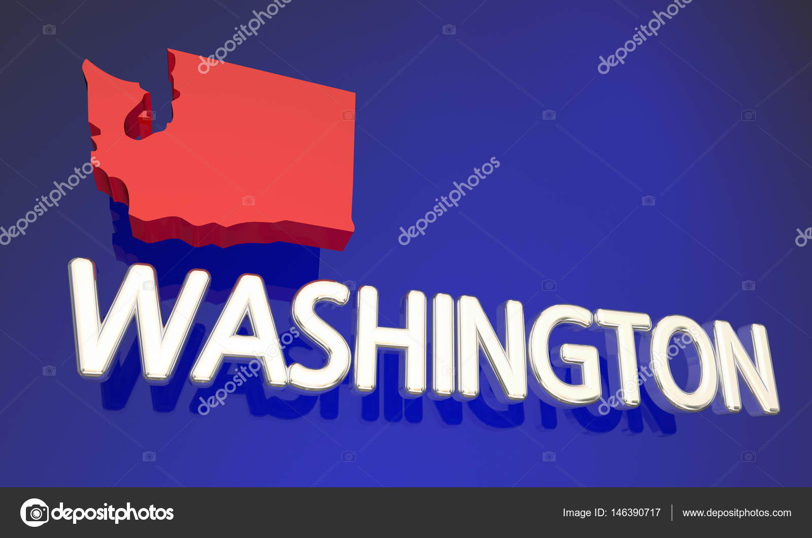 Washington State Map Stock Photo by ©iqoncept 146390717