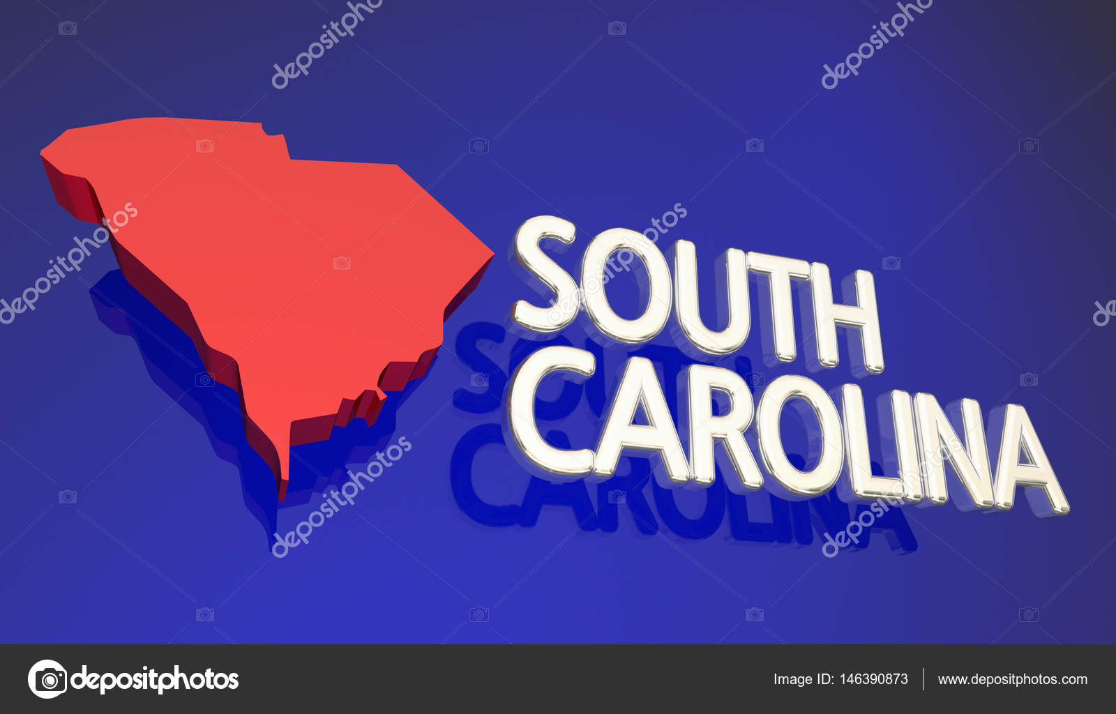 Mapa del estado de Carolina del Sur Ilustración de archivo de ©iqoncept ...