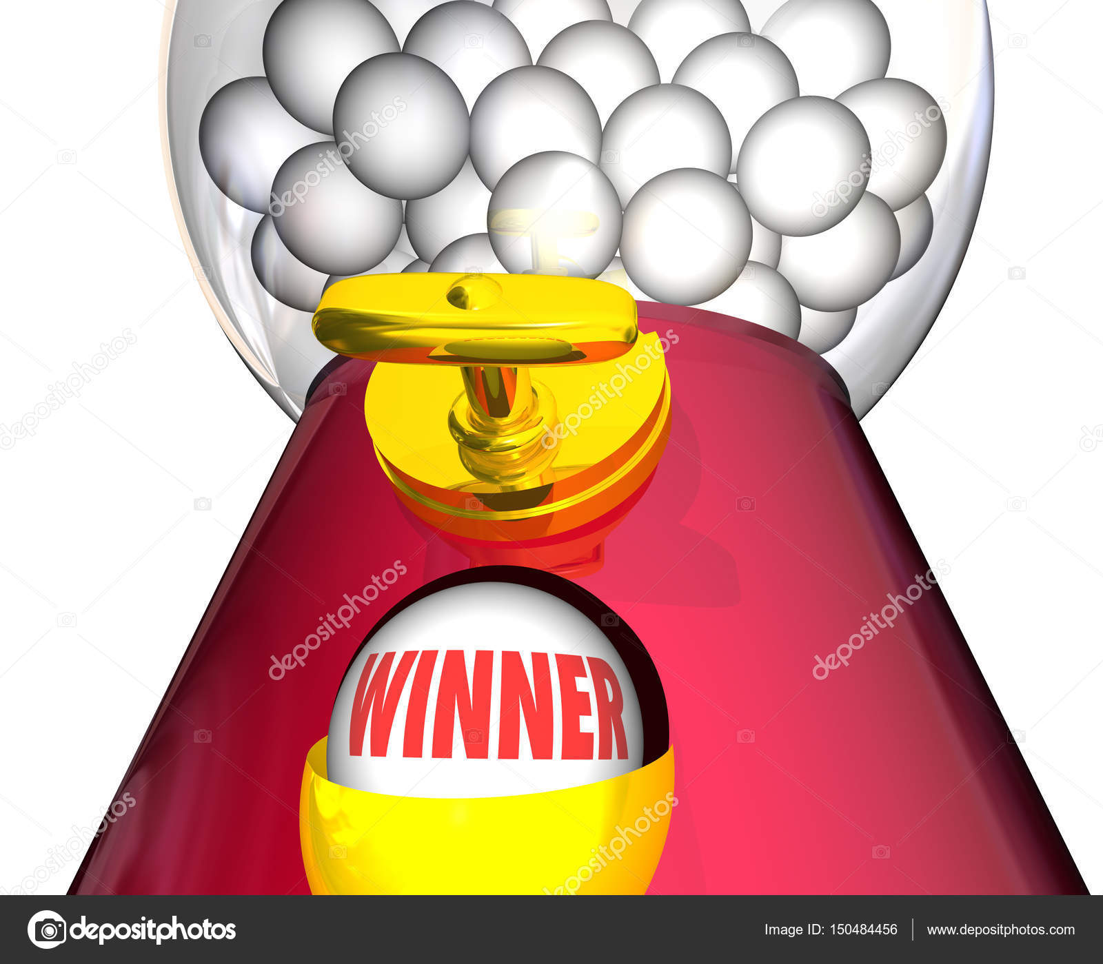 Winner Gumball Machine — Stock Photo © iqoncept #150484456