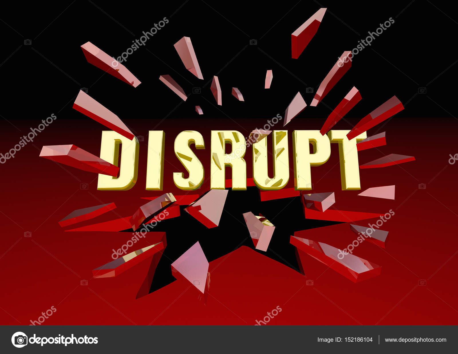 Disrupt Word Breaking Glass Stock Photo by ©iqoncept 152186104