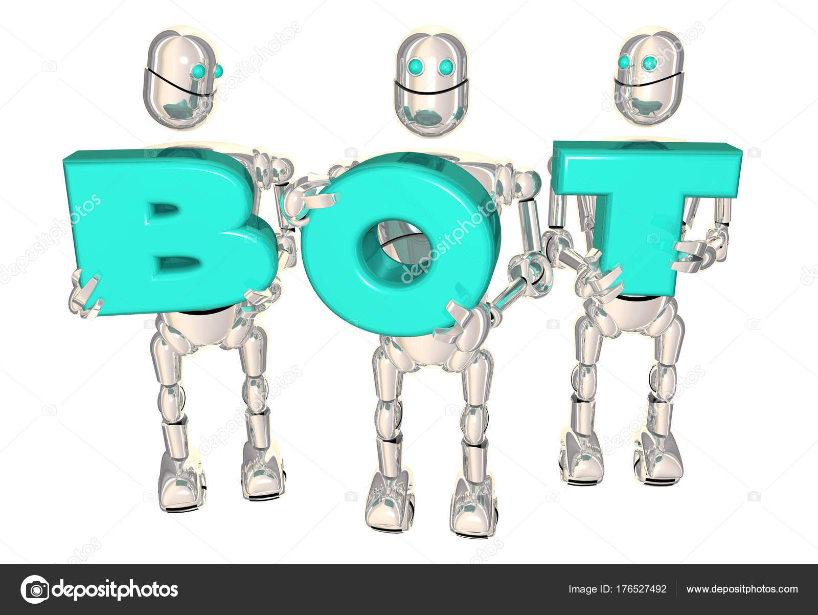 Bot Word Robots Carrying Letters Word AI — Stock Photo © iqoncept ...