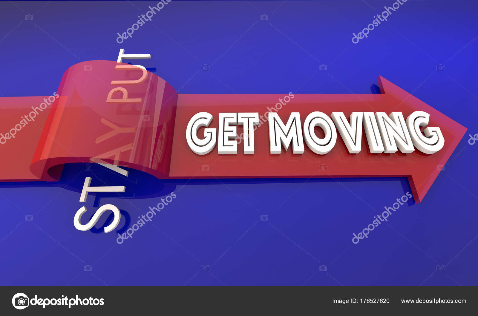 Get Moving Vs Stay Put Active Movement Arrow Stock Illustration by ...