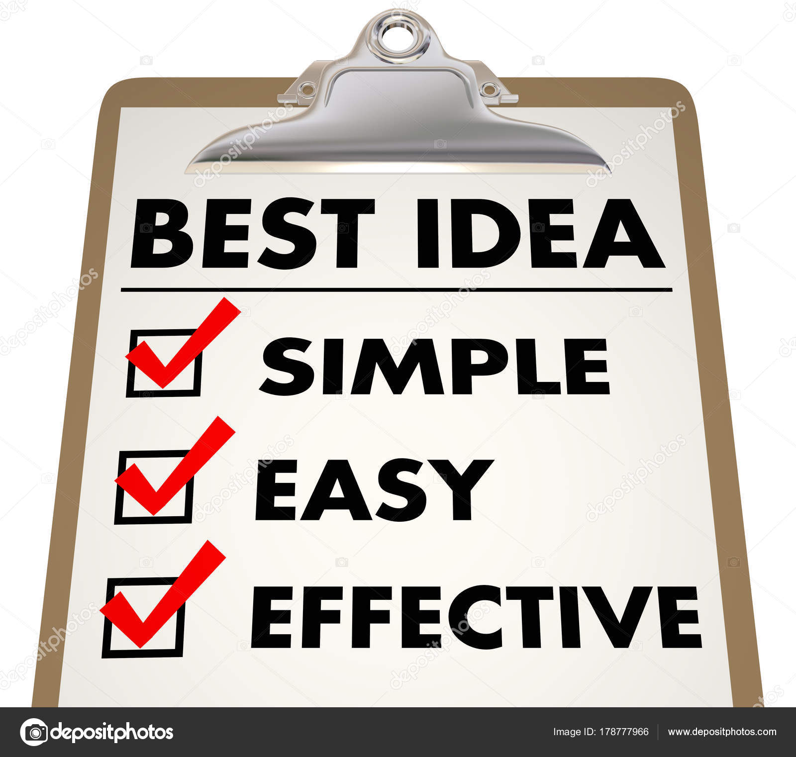 Meilleure idée Simple Facile Efficace — Photo de stock par ©iqoncept ...