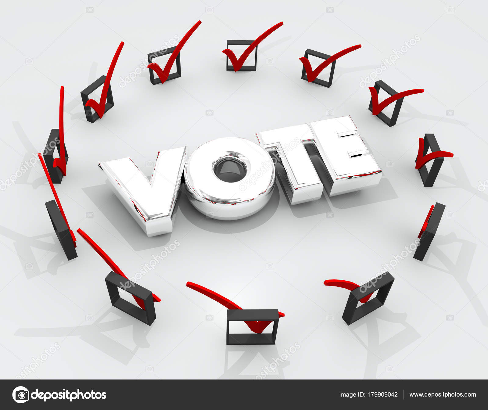 Vote Choose Pick Election Check Boxes Marks Illustration — Stock Photo ...