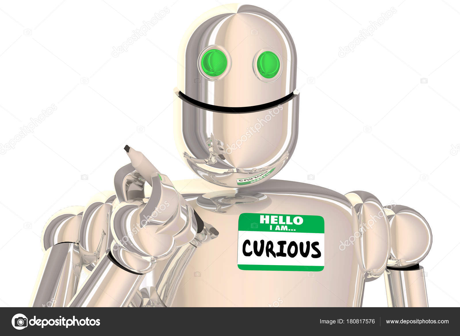 Hello I Am Curious Robot Stock Photo by ©iqoncept 180817576
