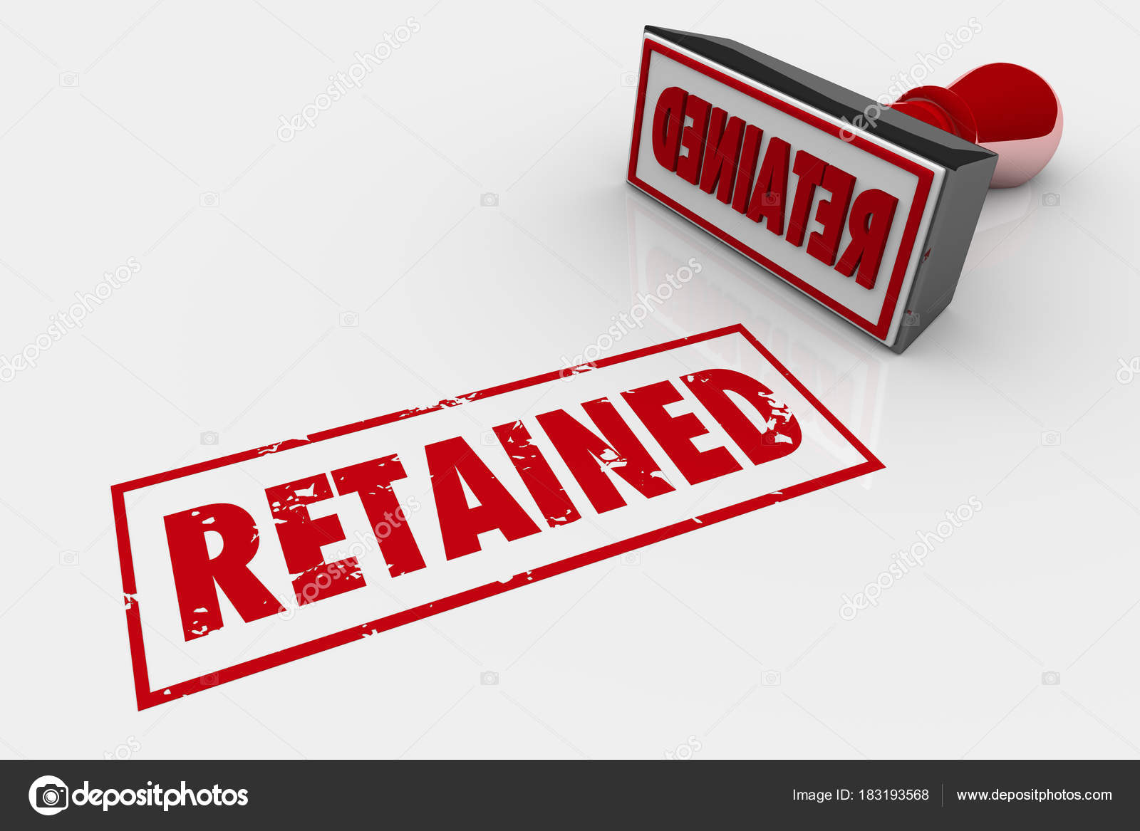 Retained Red Stamped Word Illustration Stock Photo by ©iqoncept 183193568