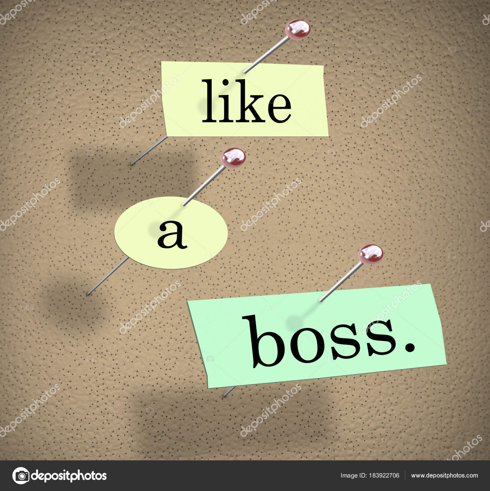 Boss Lettering Bulletin Board Illustration Stock Photo by ©iqoncept ...