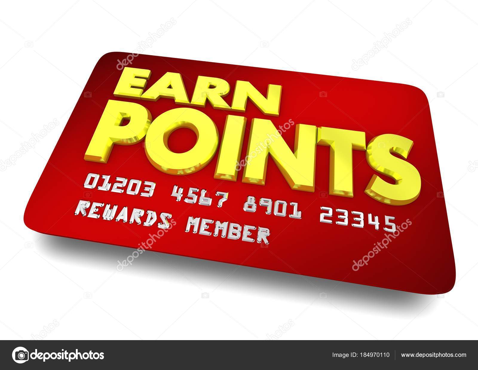 Earn Points Reward Card Shopping Customer Loyalty Illustration Stock ...