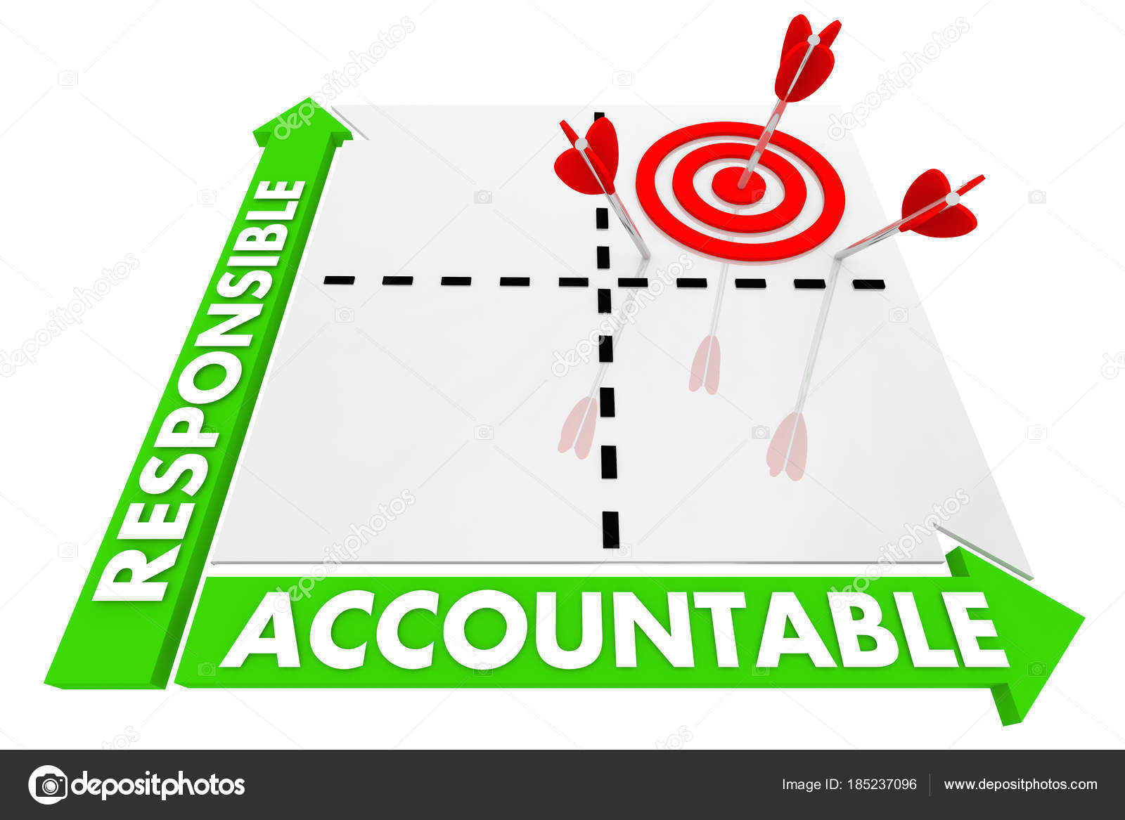 Responsible Accountable Matrix Best Choice Illustration Stock Photo by ...