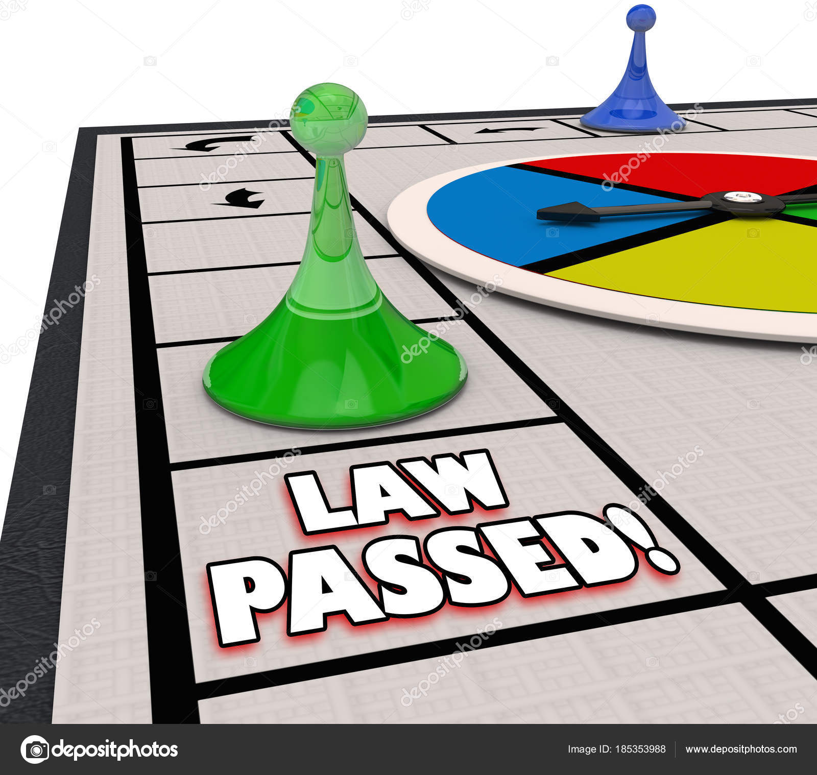 Law Passed Board Game Passing Legislation Process Illustration — Stock ...