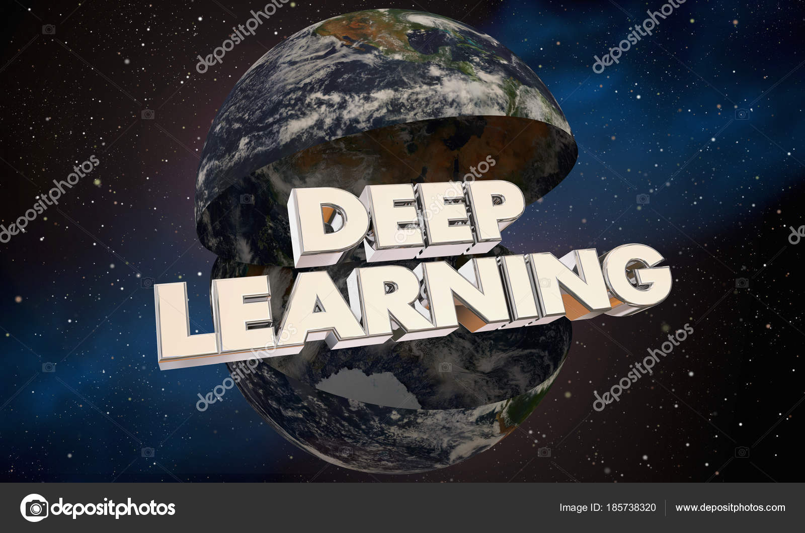 Deep Learning Planet Earth World Word Illustration Elements Image ...