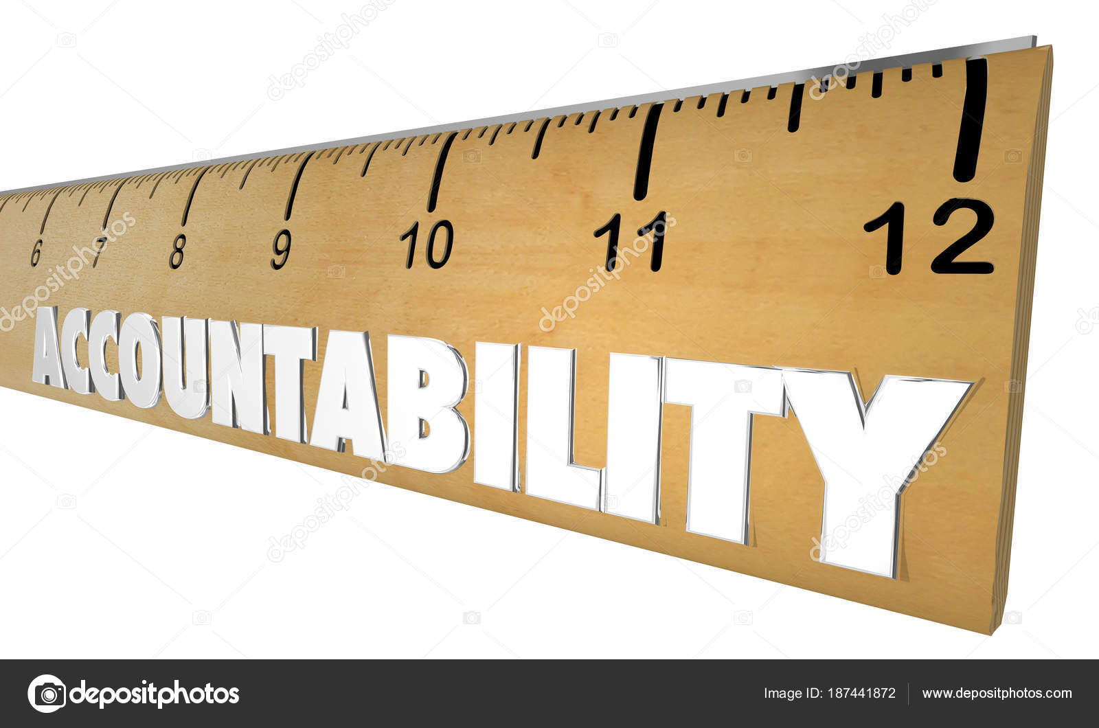 Accountability Word Measure Ruler Illustration — Stock Photo © iqoncept ...