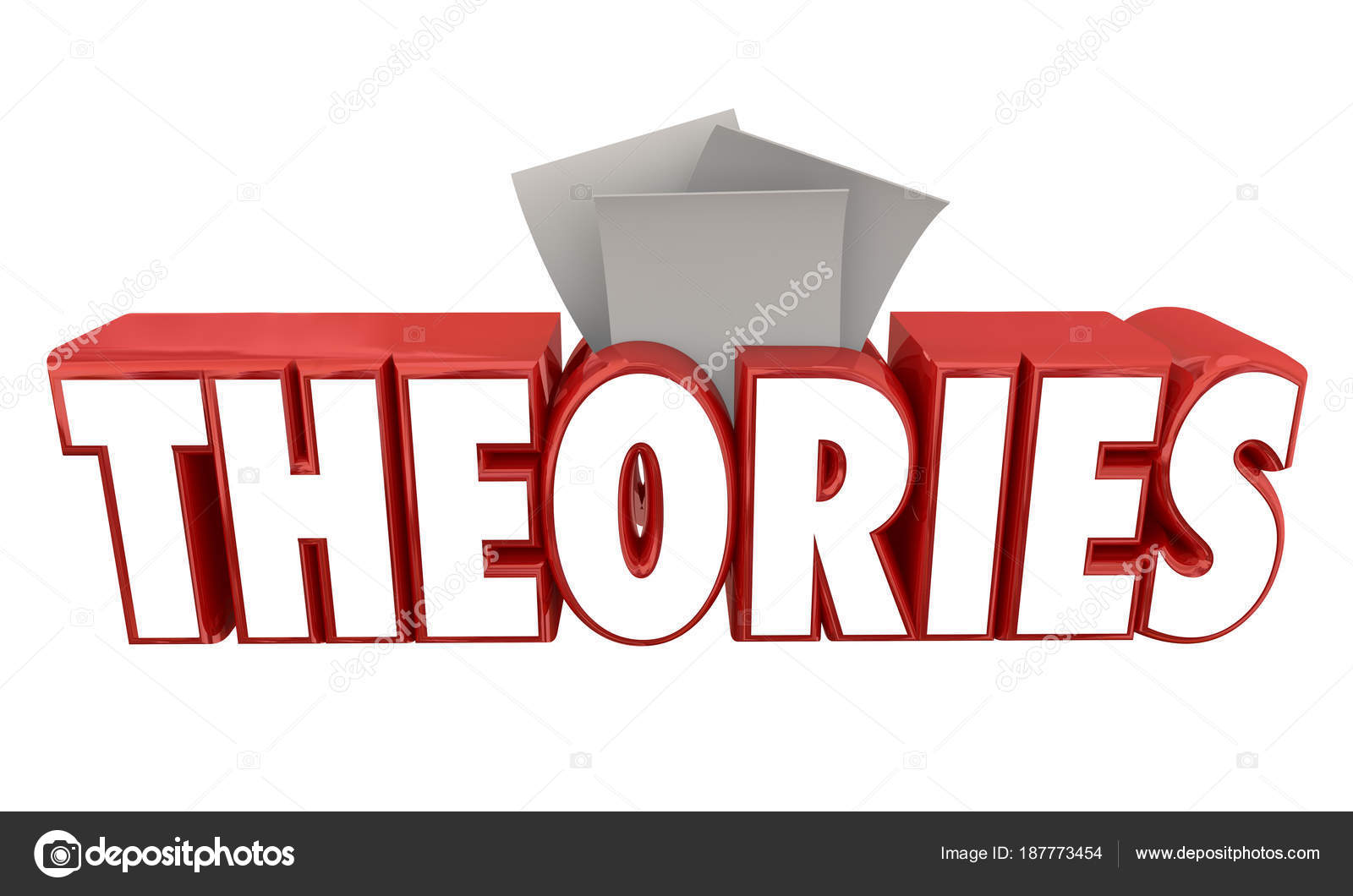 Theories Word White Letters Illustration — Stock Photo © iqoncept ...