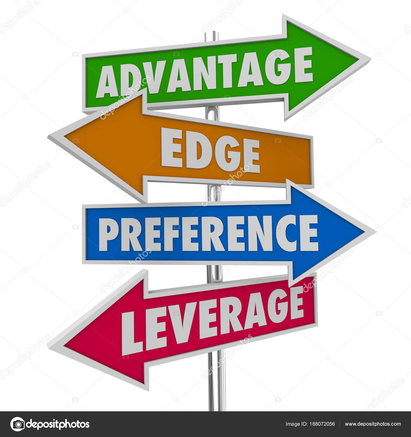 Arrows Words Advantage Edge Preference — Stock Photo © iqoncept #188072056