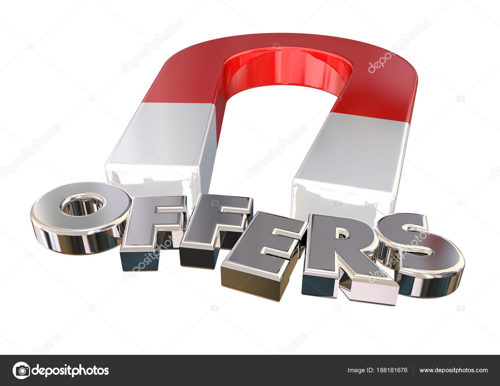 Word Offers Magnet White Background Stock Illustration by ©iqoncept ...