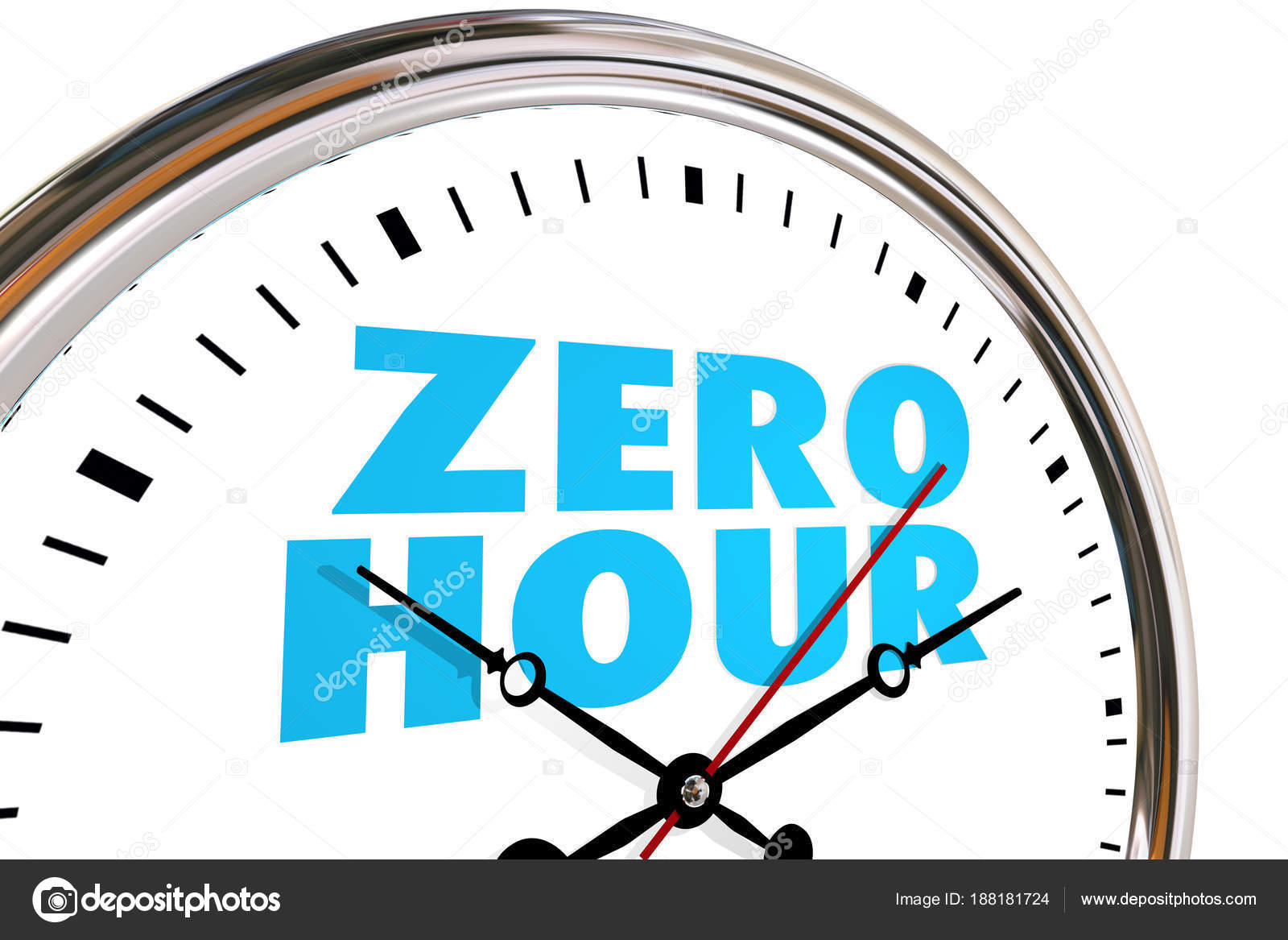 Words Zero Hour Clock White Background Stock Photo by ©iqoncept 188181724
