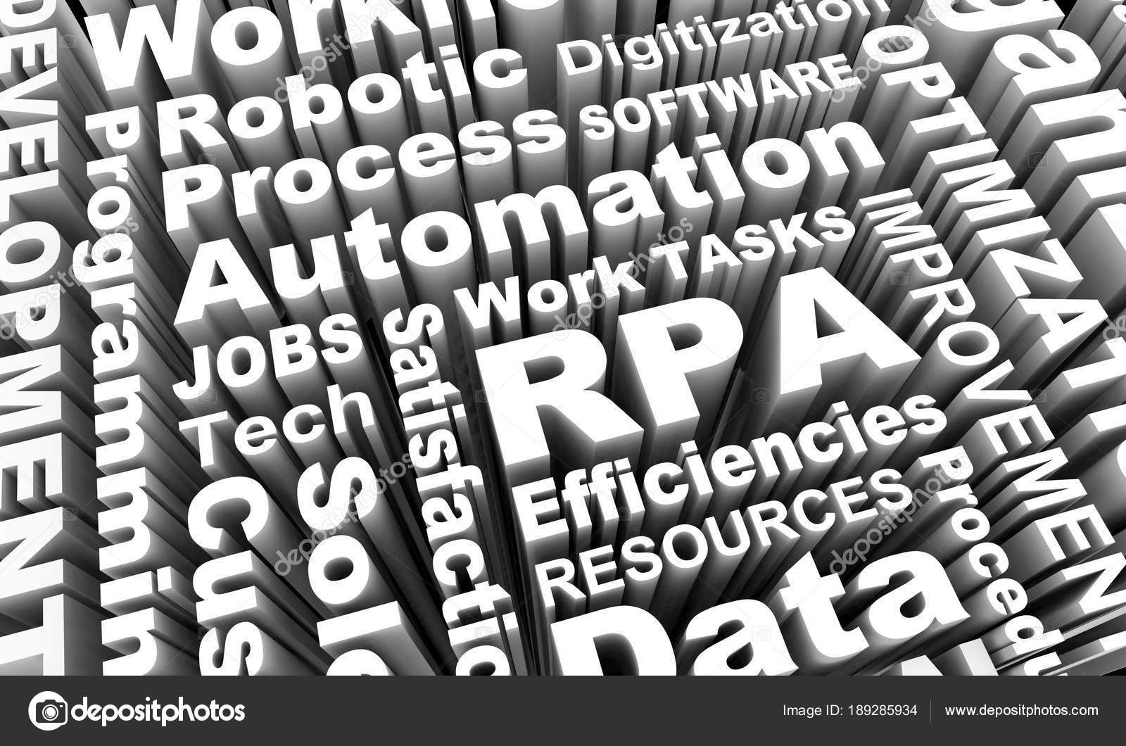 Automatización Procesos Robóticos Rpa Word Collage Illustration: fotografía de stock © iqoncept ...