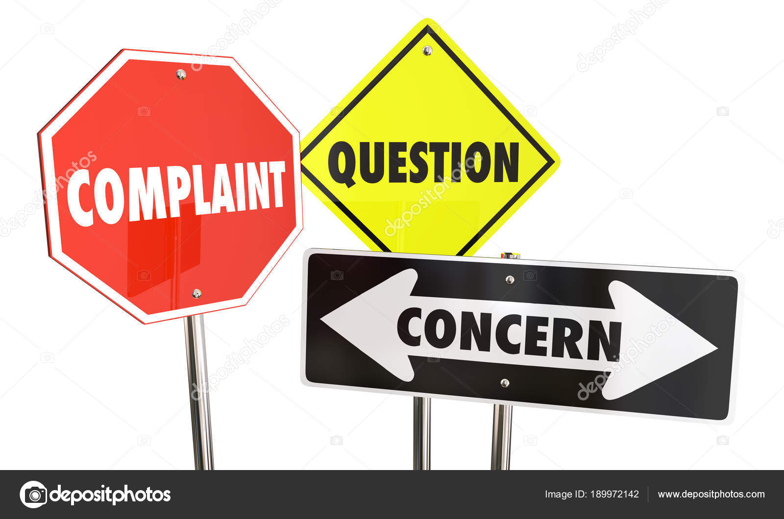 Set Signs Words Complaint Question Concern Stock Photo by ©iqoncept ...